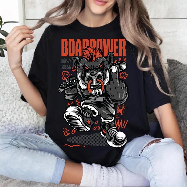 Boar Power Vector Clipart | Angry Wild Boar Streetwear Design PNG + AI ...