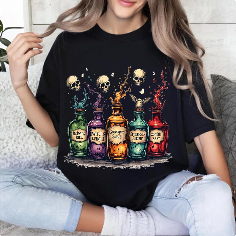 Halloween Potion Clipart PNG – Batwing Brew, Witch’s Delight, Graveyard ...