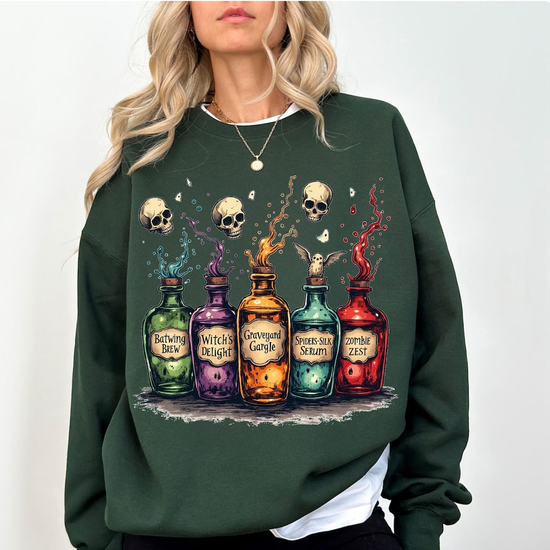 Halloween Potion Clipart PNG – Batwing Brew, Witch’s Delight, Graveyard ...