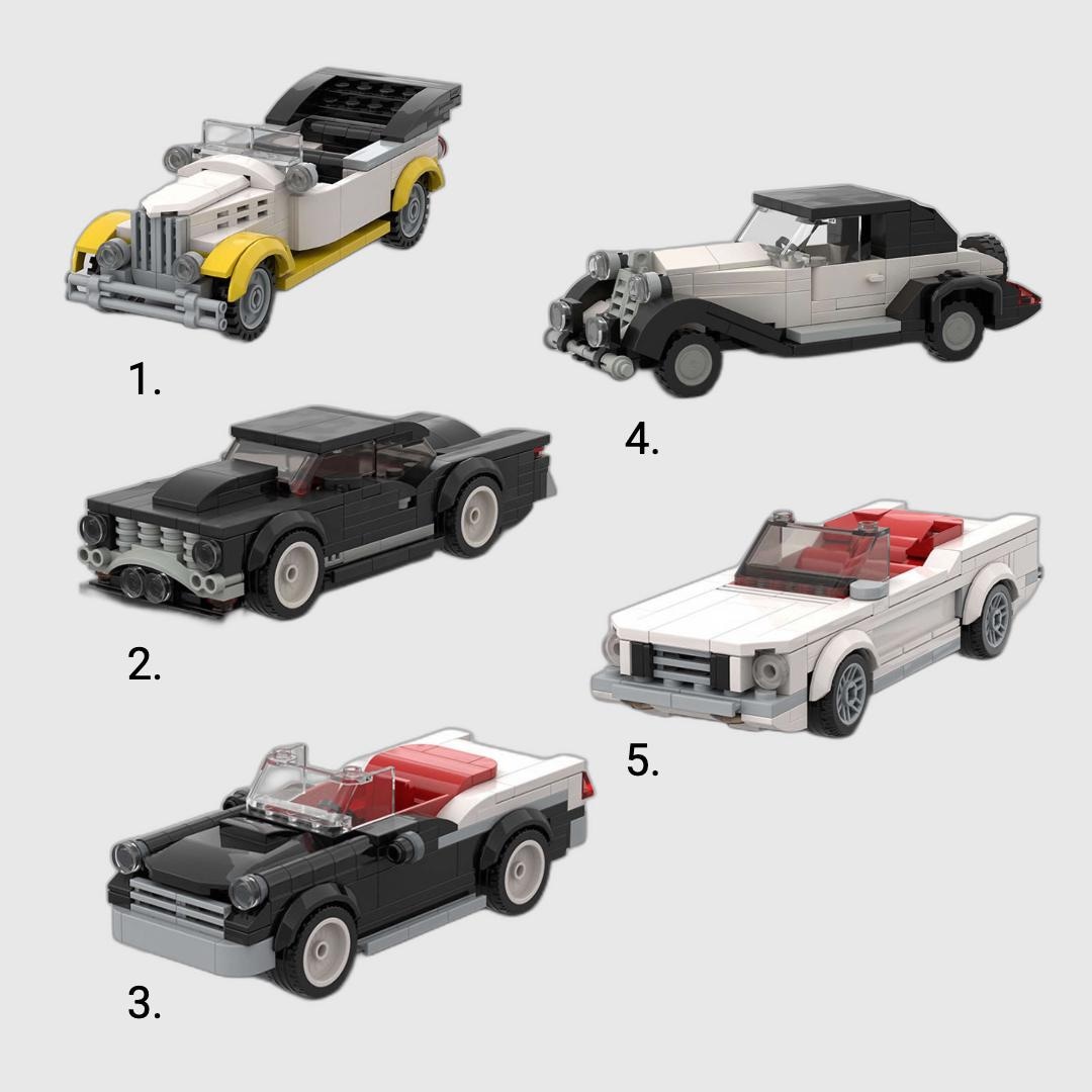 Classic Car Building Block Set | Retro Automobile Models - Etsy UK