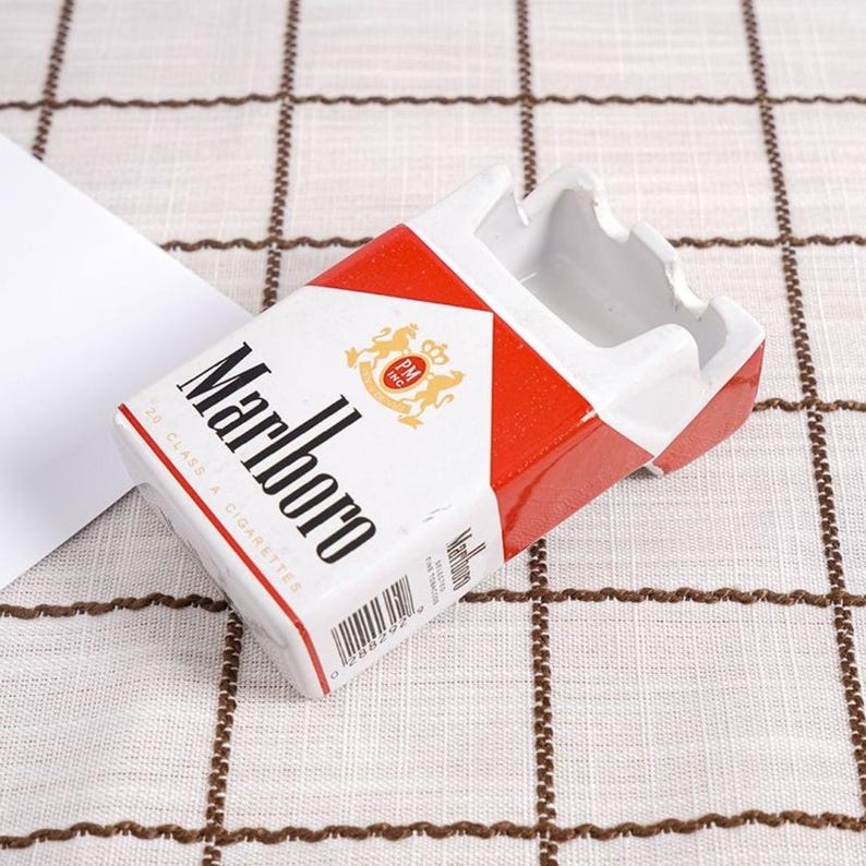 Retro Ceramic Ashtray – Vintage Cigarette Pack Pop Art Decor - Etsy