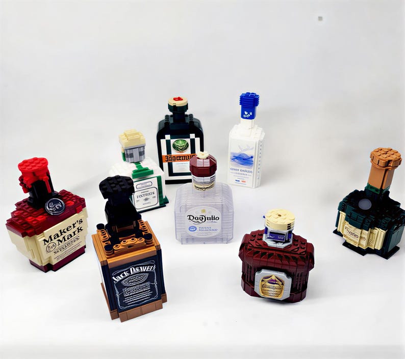 Maker's Mark Alcohol Bottle Building Block Set - Perfect Gift for Him ...