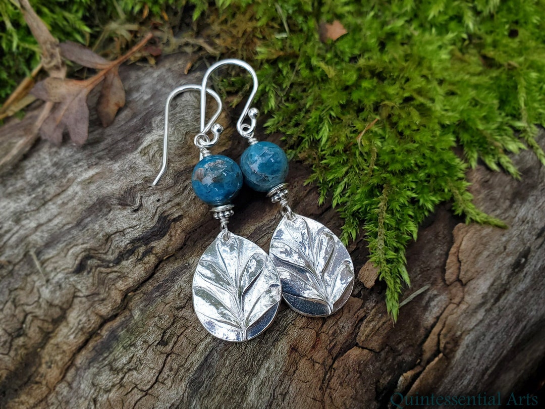 Ruta Graveolens Rue Leaf Pure Silver Teardrop Earrings - Etsy