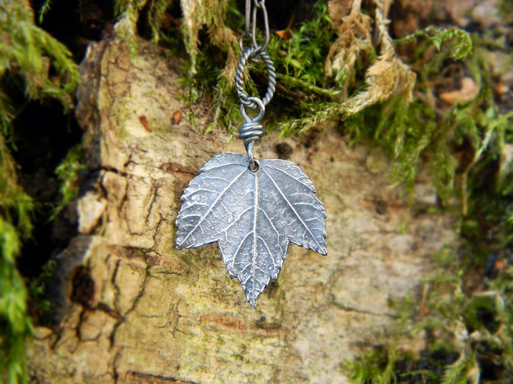 Acer Spp. Tiny Maple Leaf Pure Silver Real Botanical Leaf | Etsy