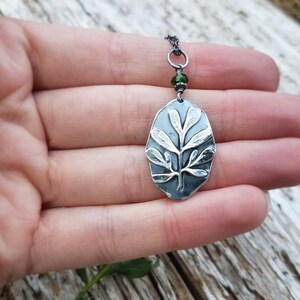 Ruta Graveolens - Rue - Pure Silver Pendant With Chrome Diopside ...