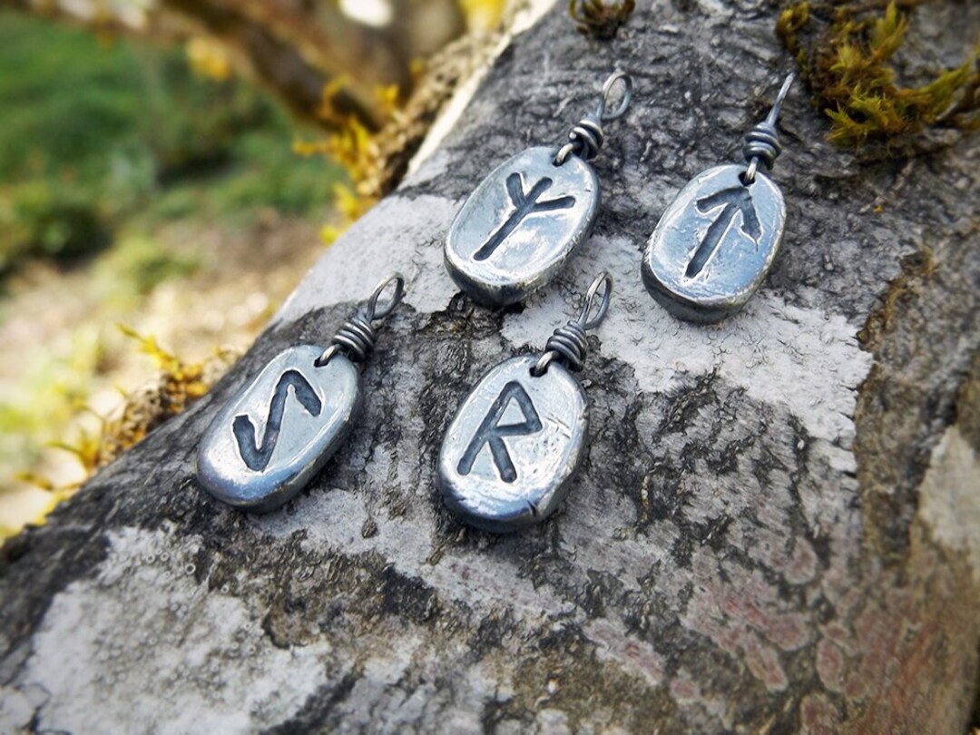Handmade Pure Fine Silver (solid 999) Elder Futhark Rune Pendant ...