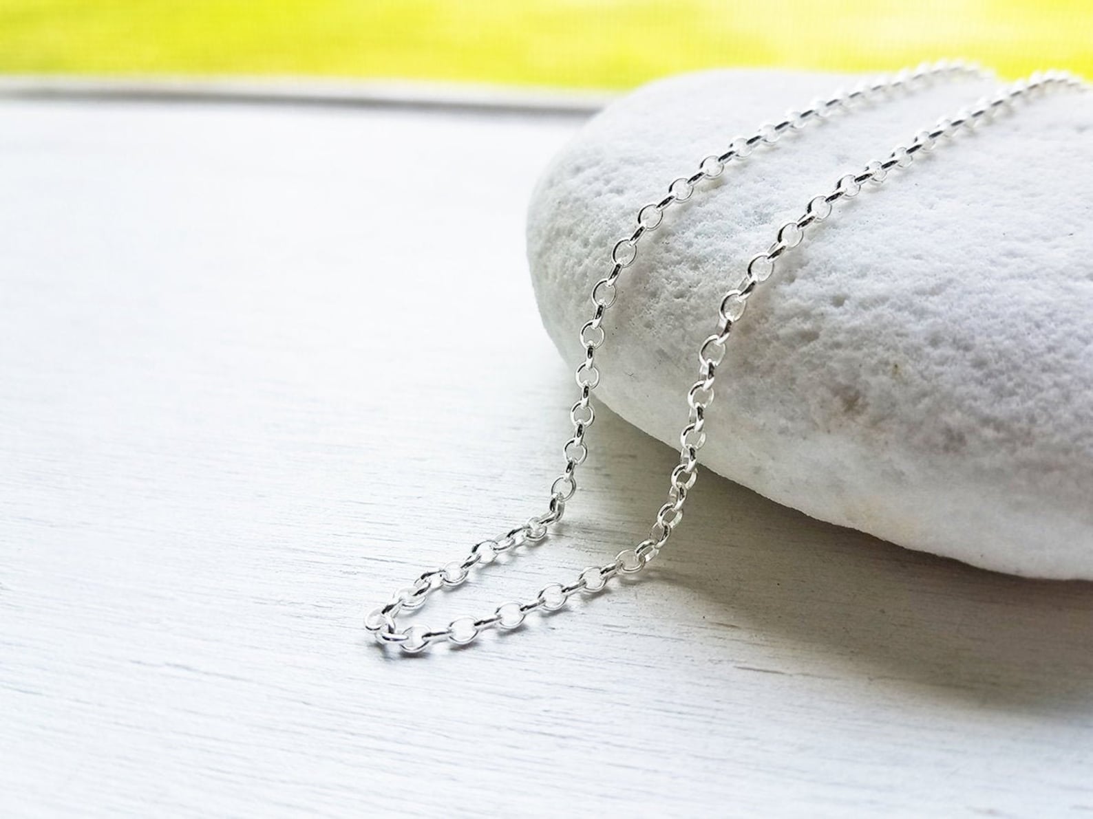 Sterling Silver Oval Rolo Necklace Chain 16 18 or 20 Inches - Etsy