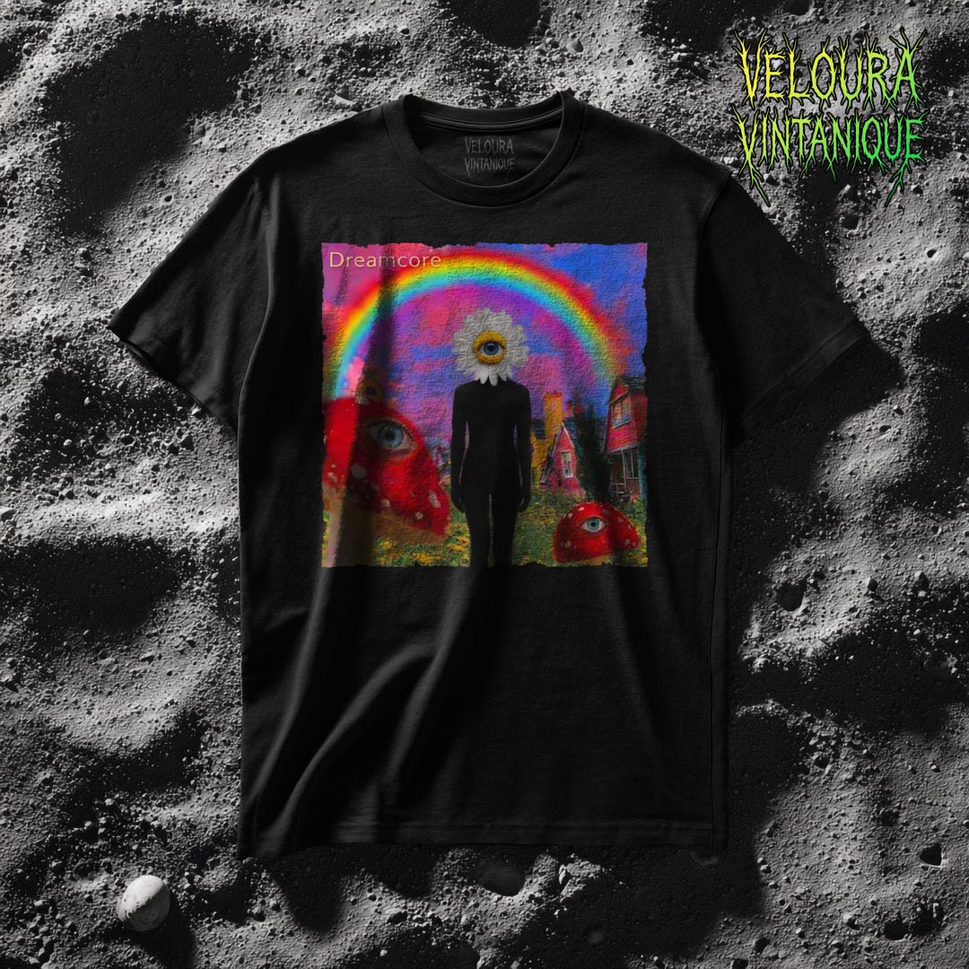 Dreamcore Surreal T-shirt Psychedelic Rainbow Eye Figure Graphic Tee - Etsy