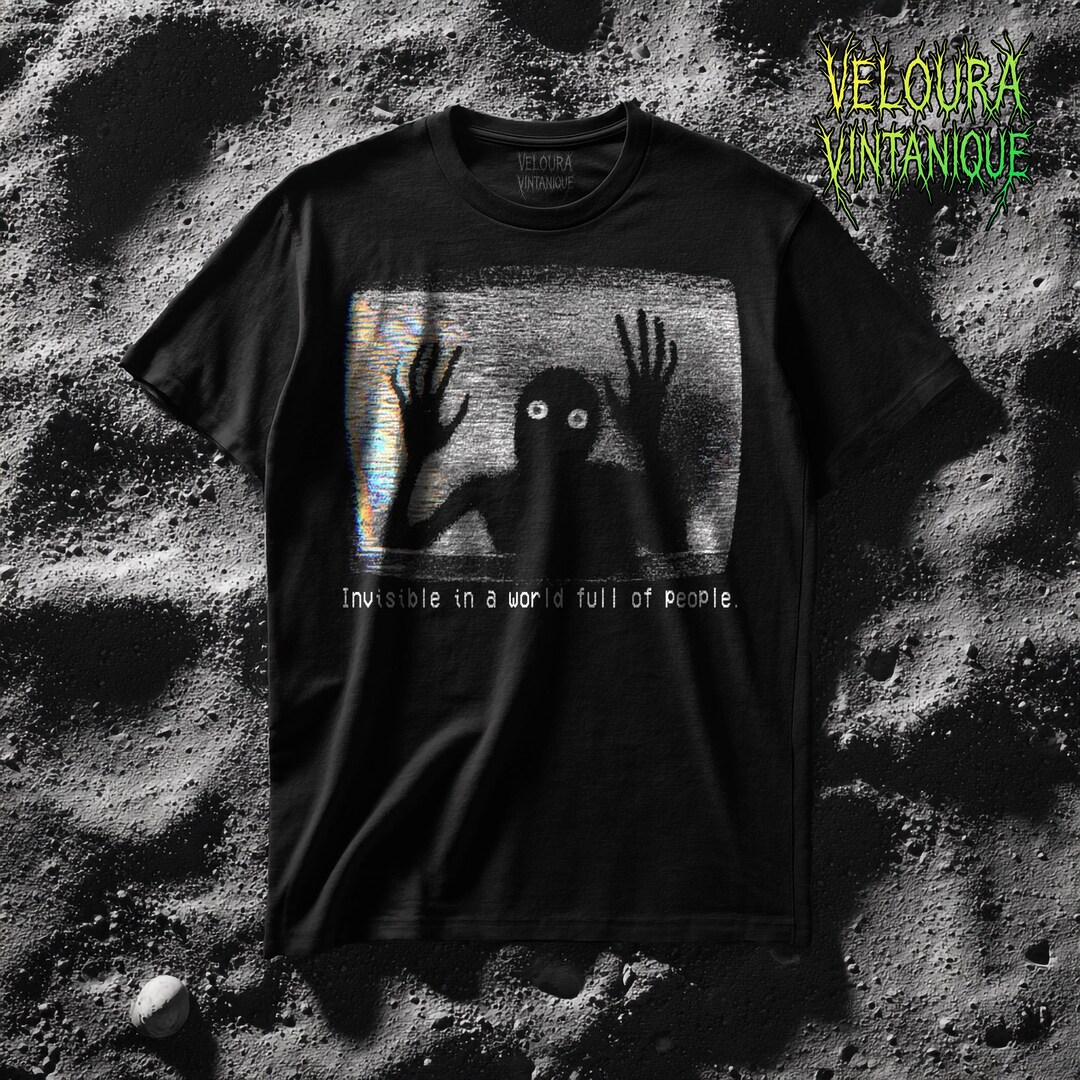 Analog Horror T-shirt: Shadow Figure, VHS Static Creepy Tee - Etsy