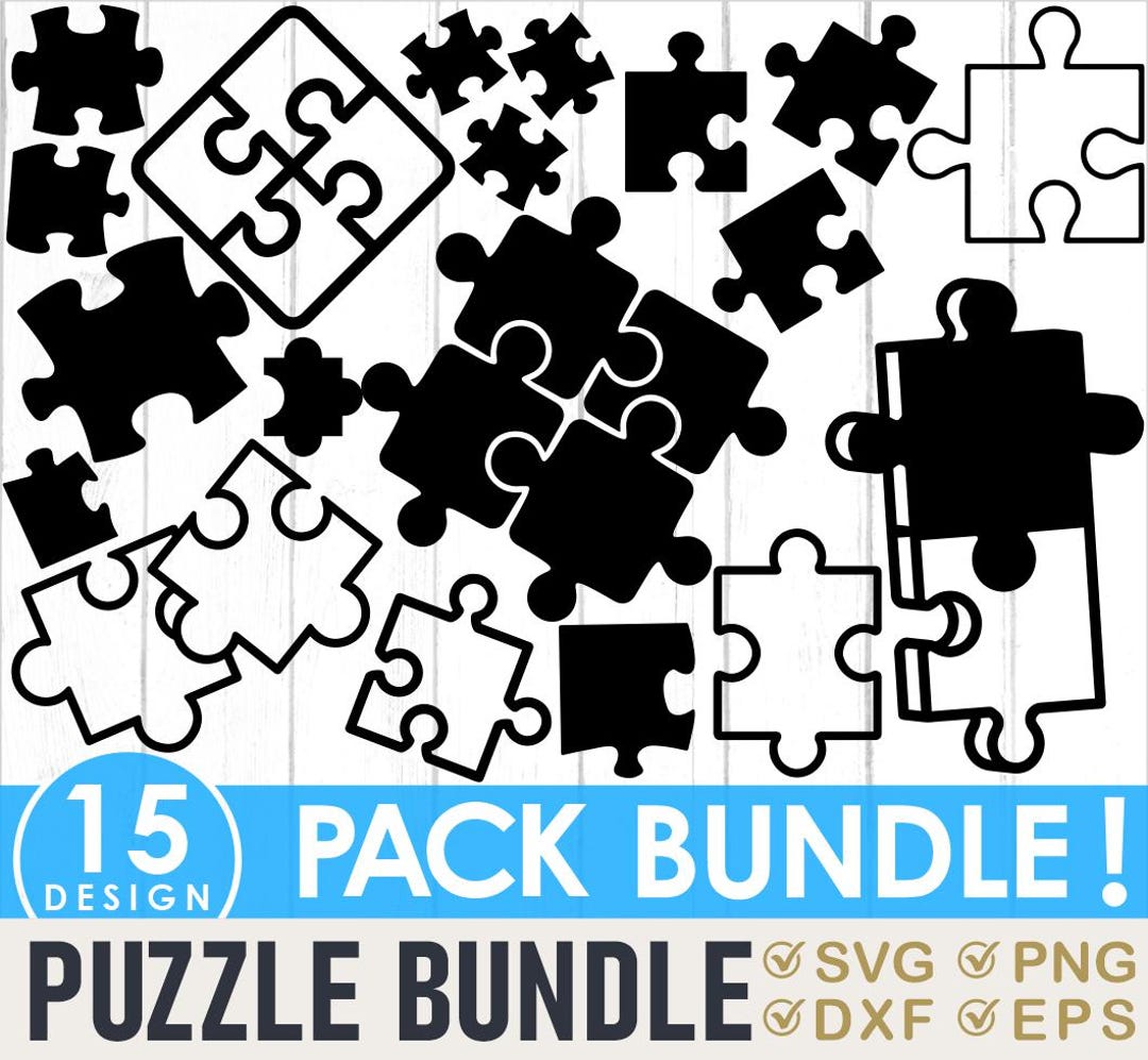 Puzzle Piece SVG Bundle, Clipart Graphics (digital Download) - Etsy