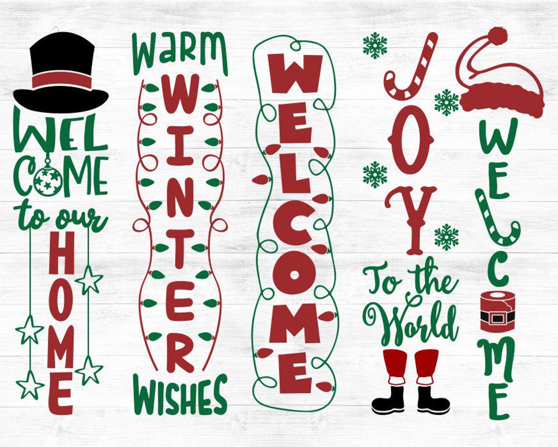 Christmas Porch Signs Svg Bundle,christmas Home Sign Svg,merry ...
