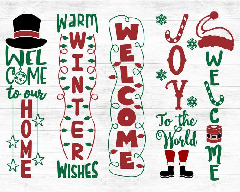Christmas Porch Signs Svg Bundle,christmas Home Sign Svg,merry ...