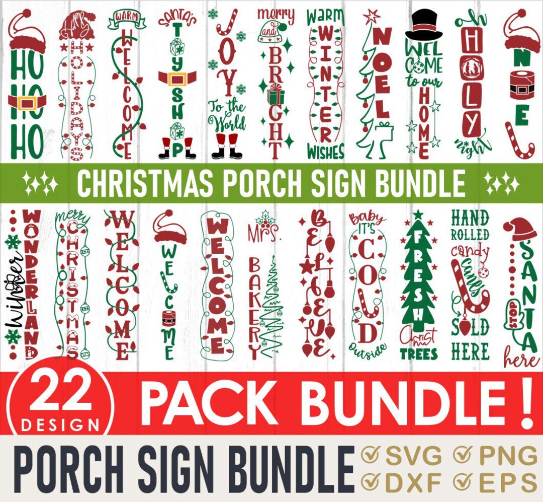 Christmas Porch Signs Svg Bundle,christmas Home Sign Svg,merry ...