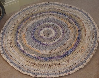Hand Crocheted Rug - Etsy