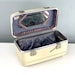 Vintage White Train Case by Wayfarer, Vintage Luggage, Small Cosmetic ...