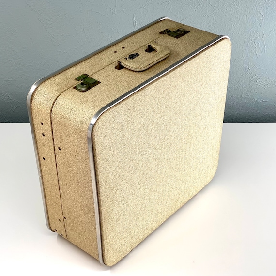 Vintage Cream Color Suitcase, Stage Props, Theater Pr… - Gem