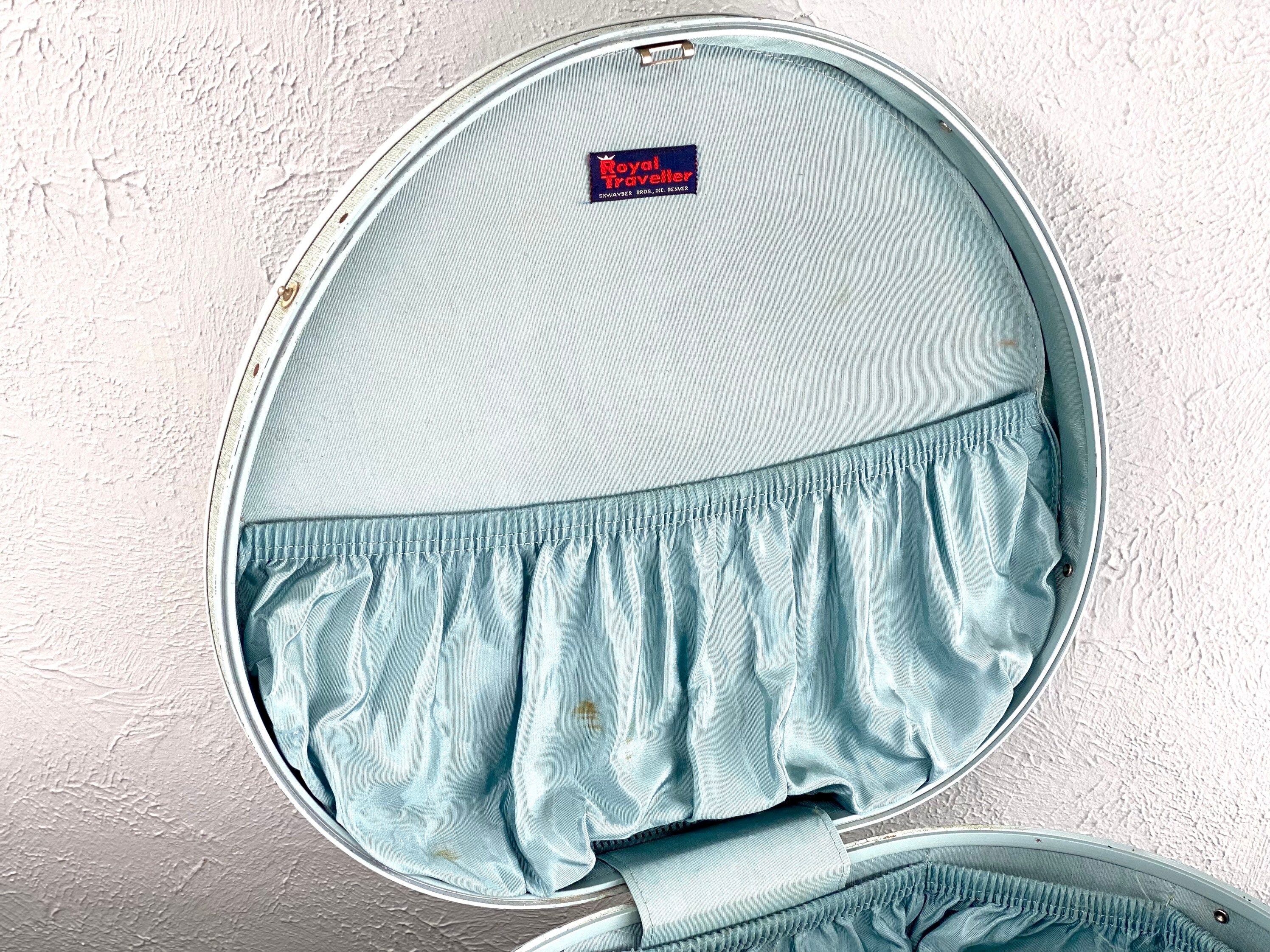 Vintage Round Royal Traveller Hat Box, Round Samsonite Luggage, Hatbox ...