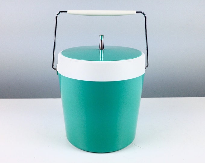 Mid Century Mod 1950s Turquoise Ice Bucket, Excellent Condition, Mid ...