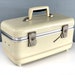 Vintage White Train Case by Wayfarer, Vintage Luggage, Small Cosmetic ...