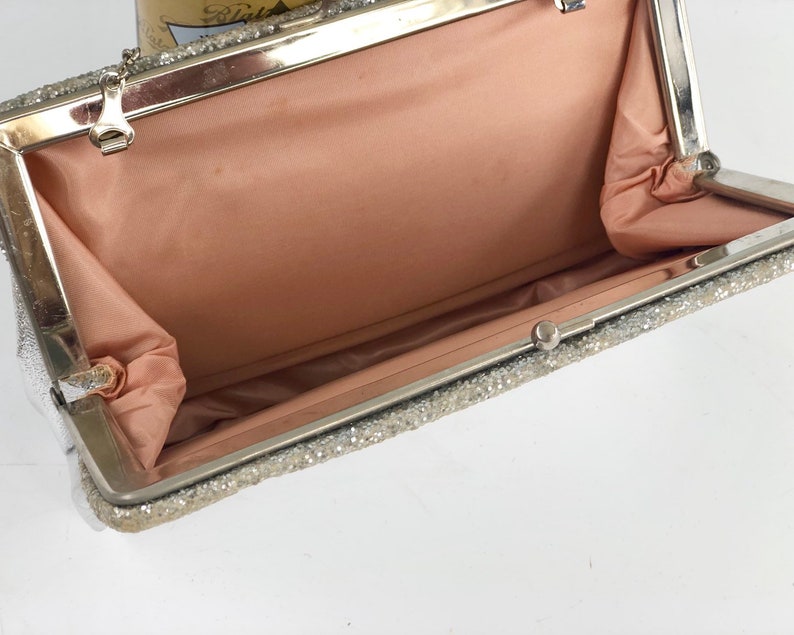 1950s Slinky Silver Clutch Purse 1960s Handbag Snap Closure | Etsy