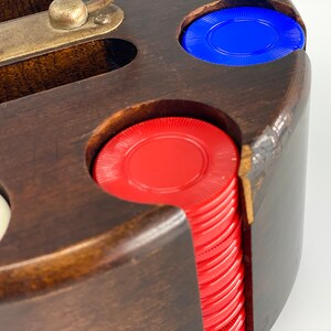 Vintage Revolving Wood Poker Chip Rack - Good Condition With a Chip ...