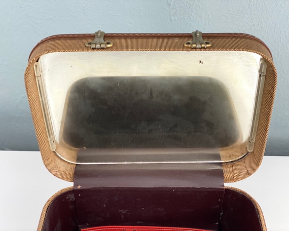 Vintage J C Higgins Tweed Train Case, Cosmetic Case, … - Gem