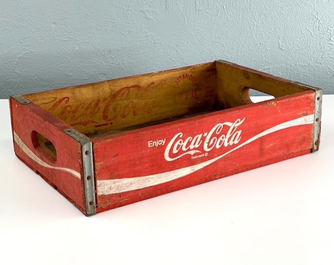 Vintage Red and White Coca Cola Crate, Coke Box, Mid Century ...