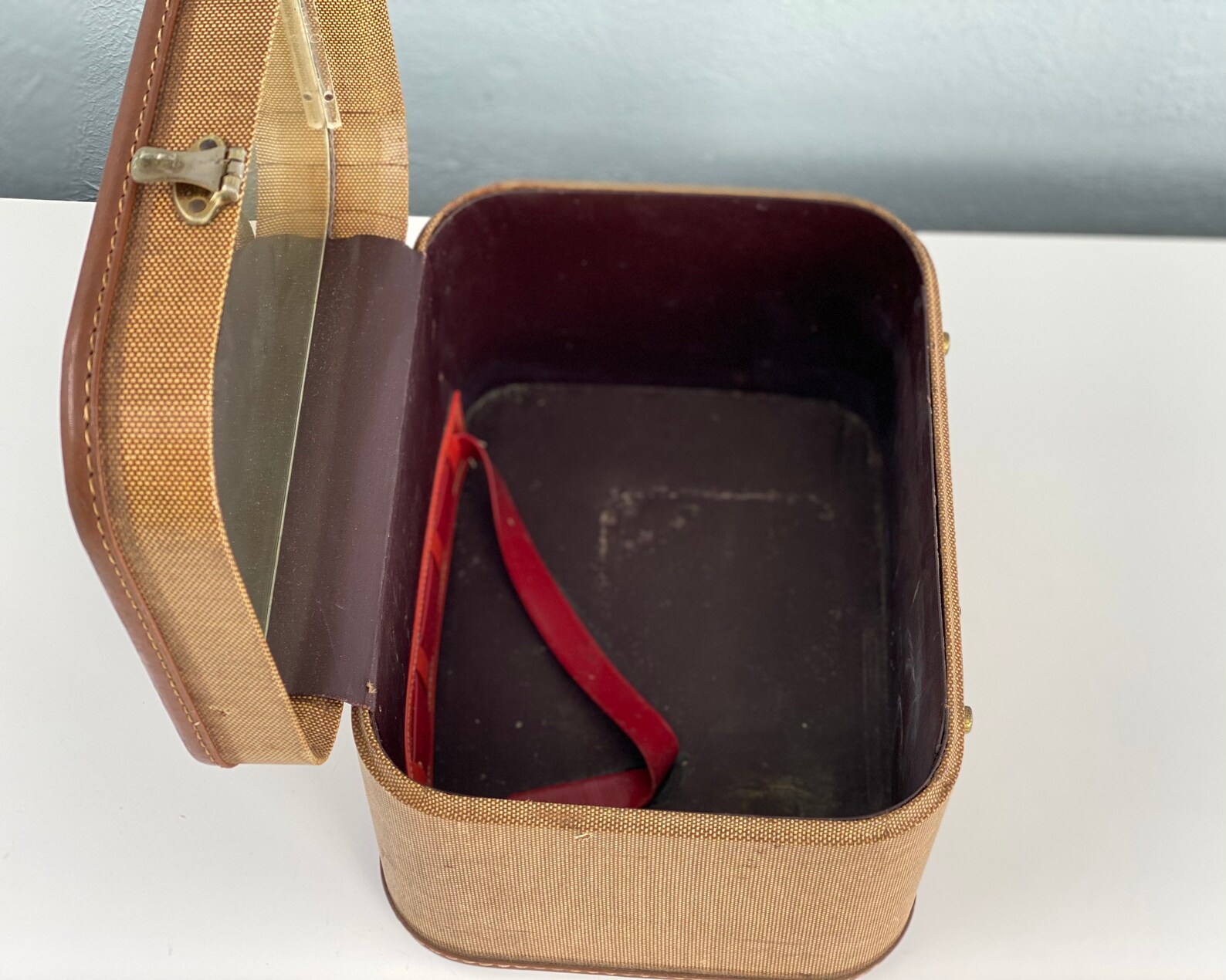 Vintage J C Higgins Tweed Train Case Cosmetic Case Small - Etsy