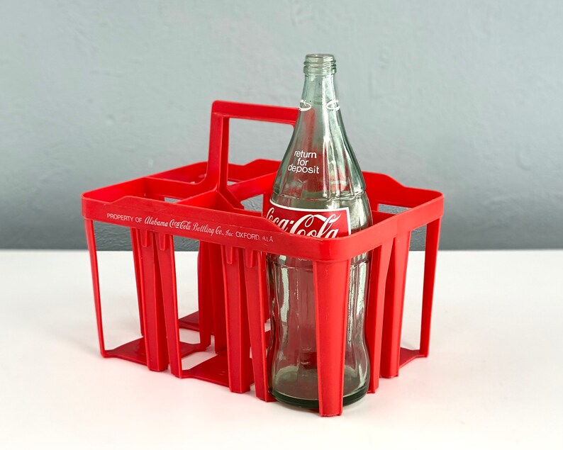 Vintage Red Plastic Coca Cola Crate, Oxford Alabama Plastic Coke Box ...