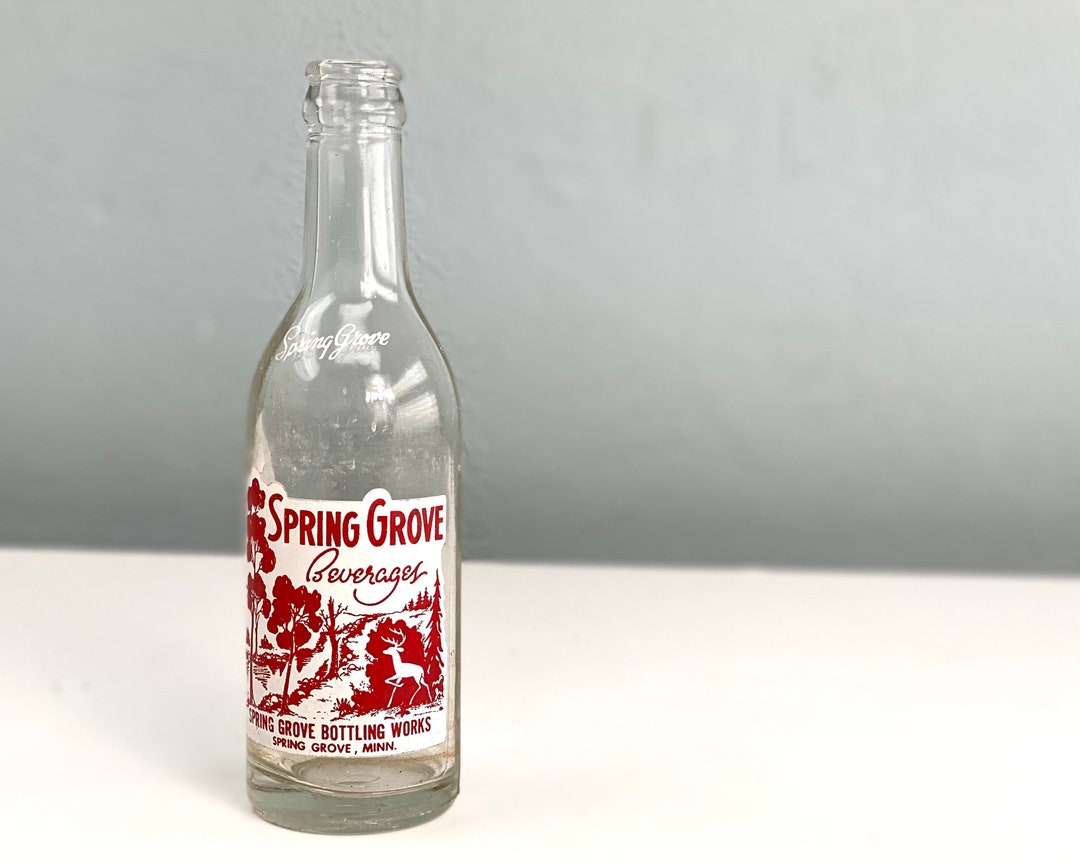 Vintage Glass Spring Grove Beverages, Soda Pop Bottle Spring Grove ...