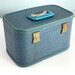 Vintage Blue Train Case by Travel Smart, Cosmetic Case, Vintage Luggage ...