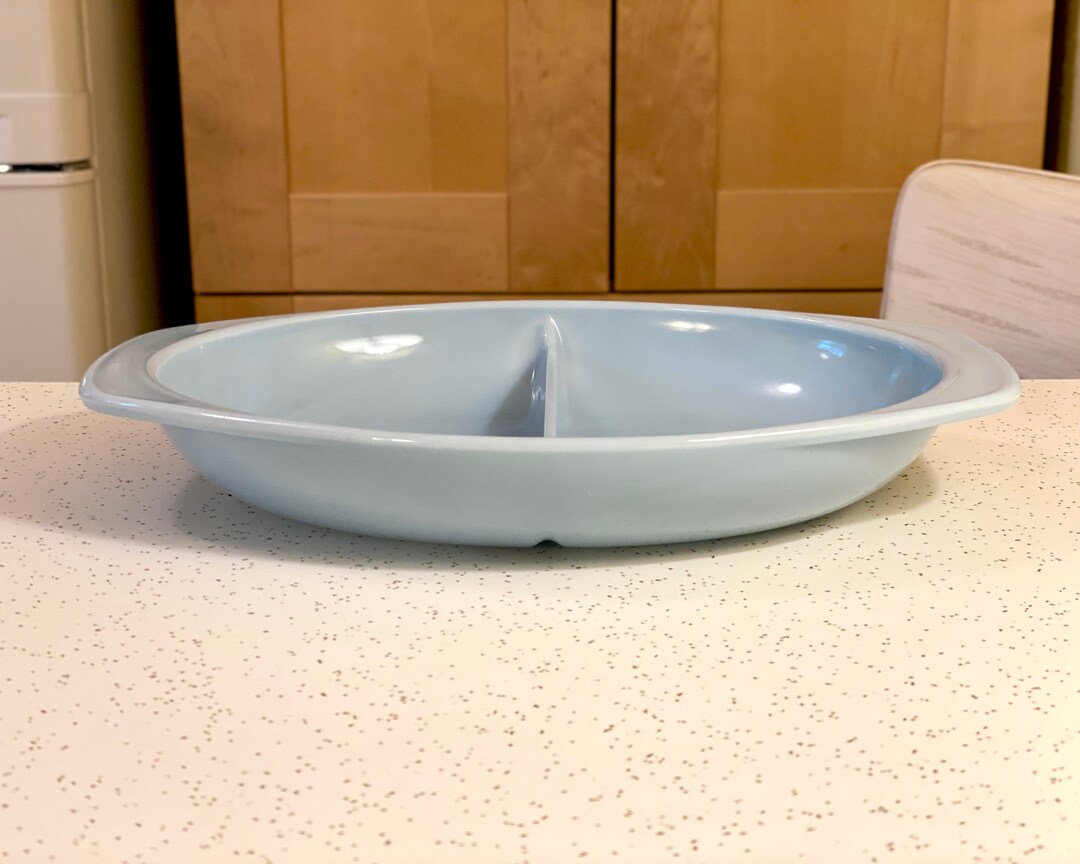 Pyrex Delphite Bluebelle Divided Casserole Dish, 1 1/2 Quart, 1063 - Etsy