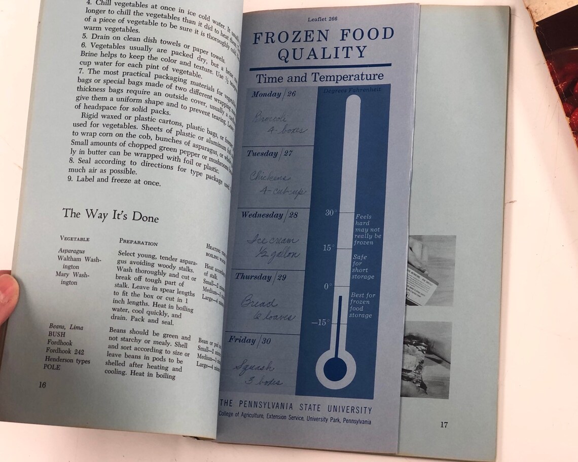 1940s / 1950s How to Freeze Freezer Cook Book Collection, Cookbook ...