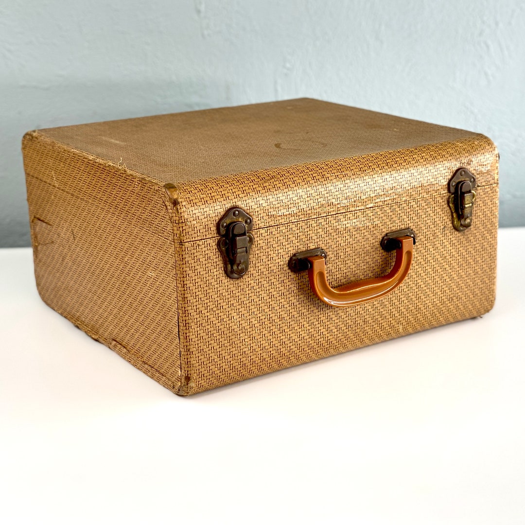 Antique Square Suitcase, Fair Condition (see Item Details) - Etsy