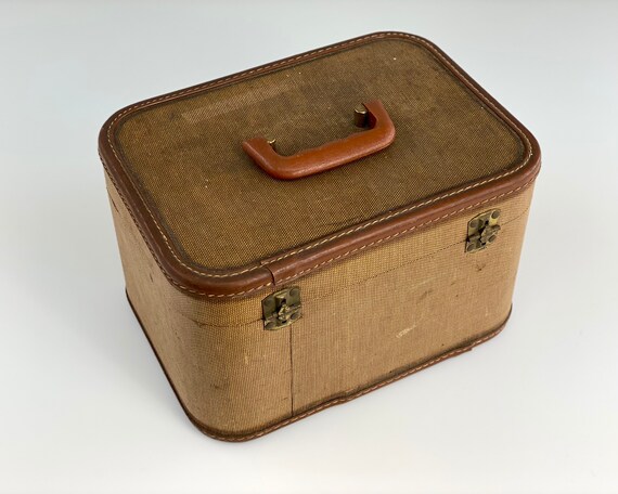Vintage J C Higgins Tweed Train Case, Cosmetic Case, … - Gem