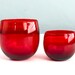 Mid Century Ruby Red Roly Poly Glasses, Mad Men Cocktail Drinking ...