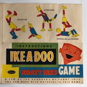 1955 Vintage Ike A Doo the Krazy Ikes Game, Whitman Publishing Co ...