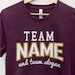 Custom Team Shirts | Personalized Tshirts With Customized Text ...