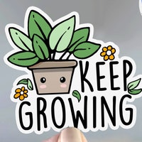 Grow Through What You Go Through Sticker | Floral Quote Sticker | Grow ...