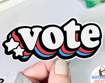 Vote Vinyl Sticker - Etsy
