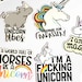 Cute Unicorn Sticker Pack WATERPROOF Motivational Stickers - Etsy