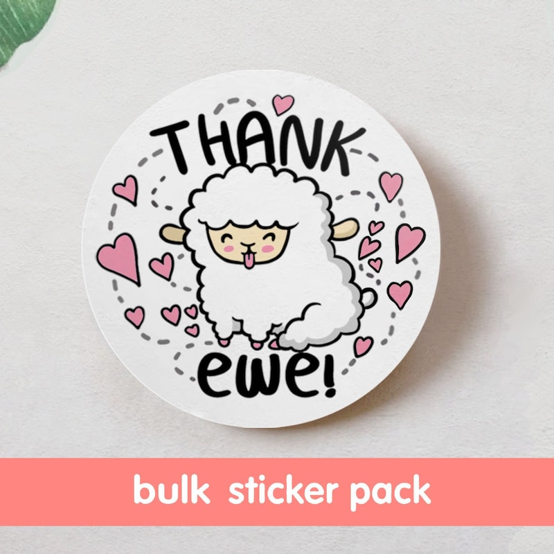 Thank You Sticker - Etsy
