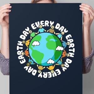 Cute Earth Day Art, Classroom Decor, Earth Day Poster, PRINTABLE March ...
