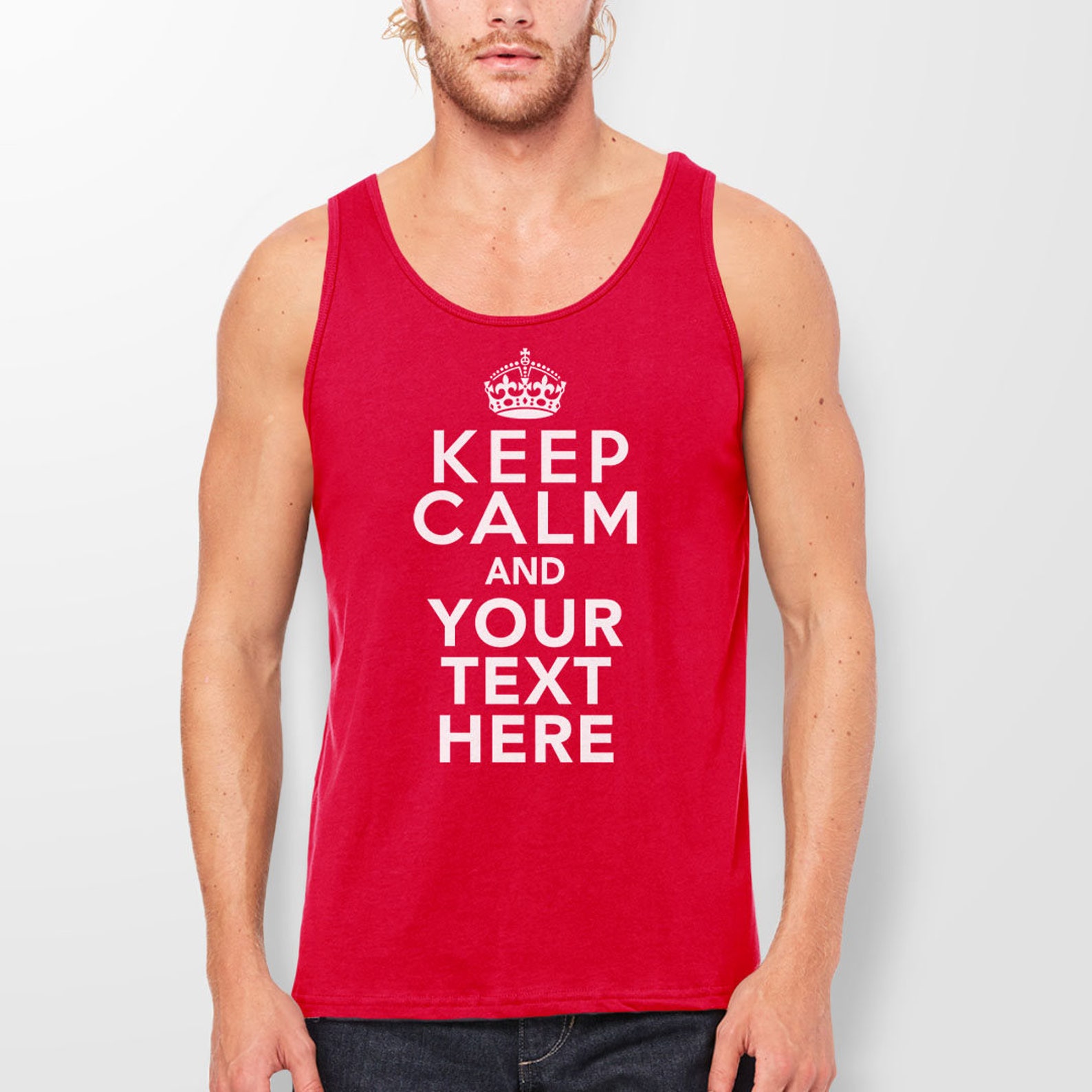 Personalized Tank Top Custom Tank Top Custom Keep Calm | Etsy