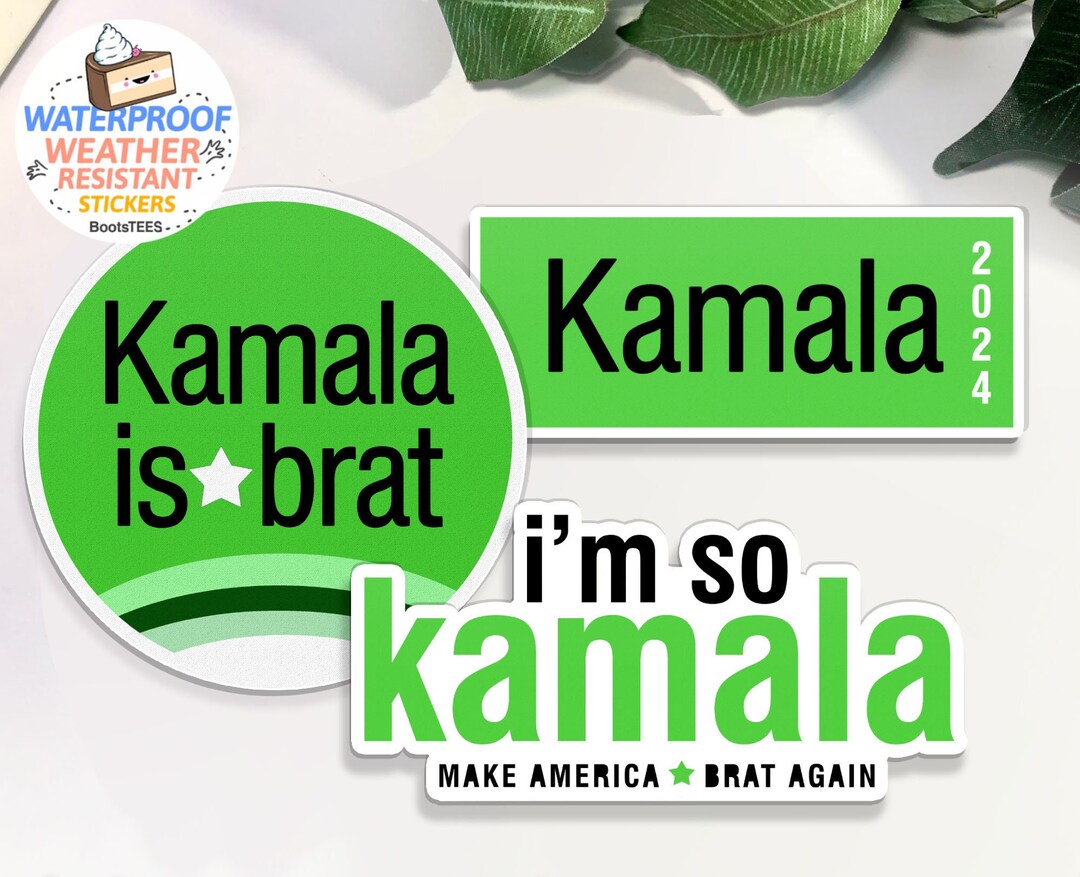 Kamala Brat Sticker Pack, Im so Kamala, Vote Harris Sticker Set for ...