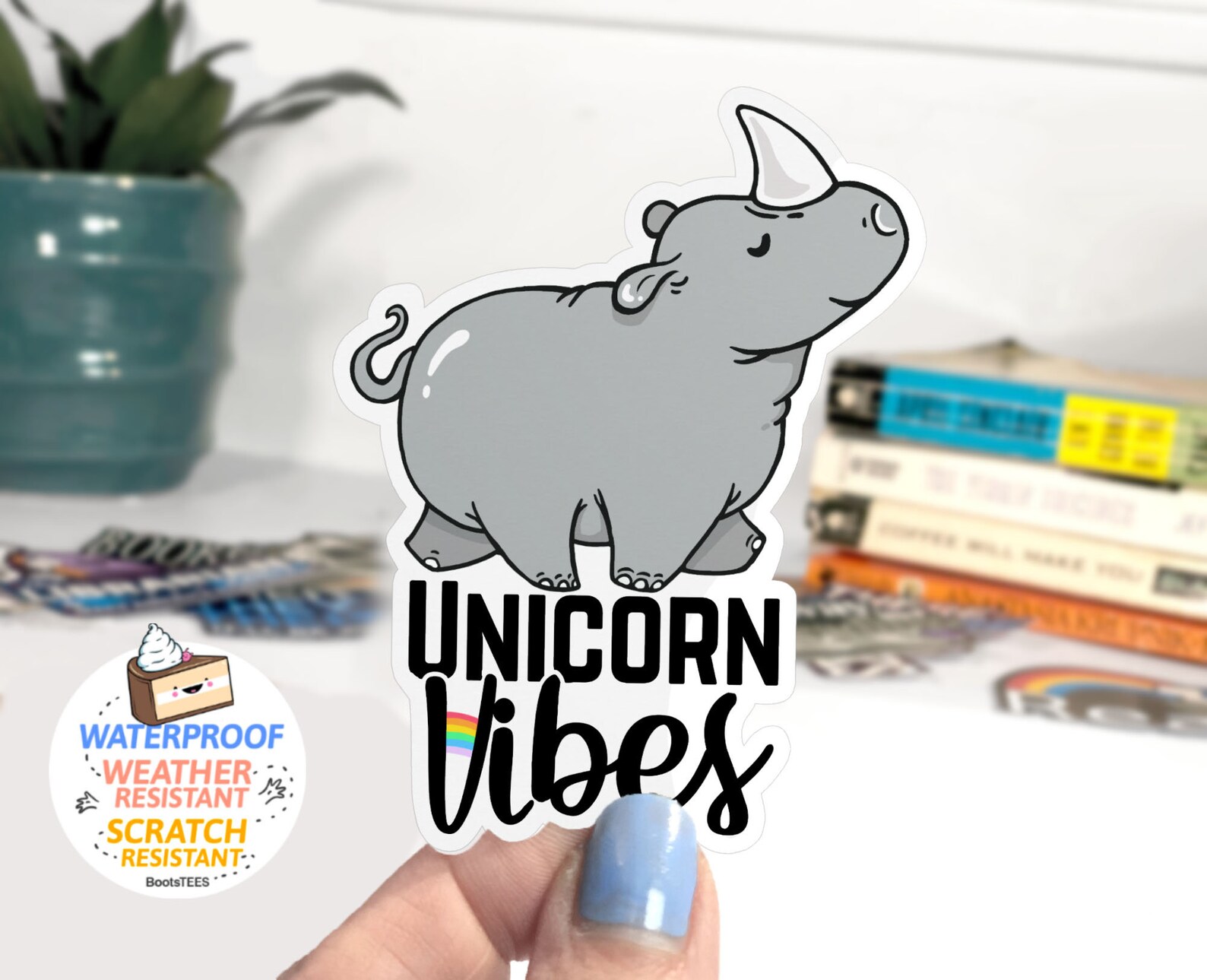 Cute Unicorn Sticker Pack WATERPROOF Motivational Stickers - Etsy
