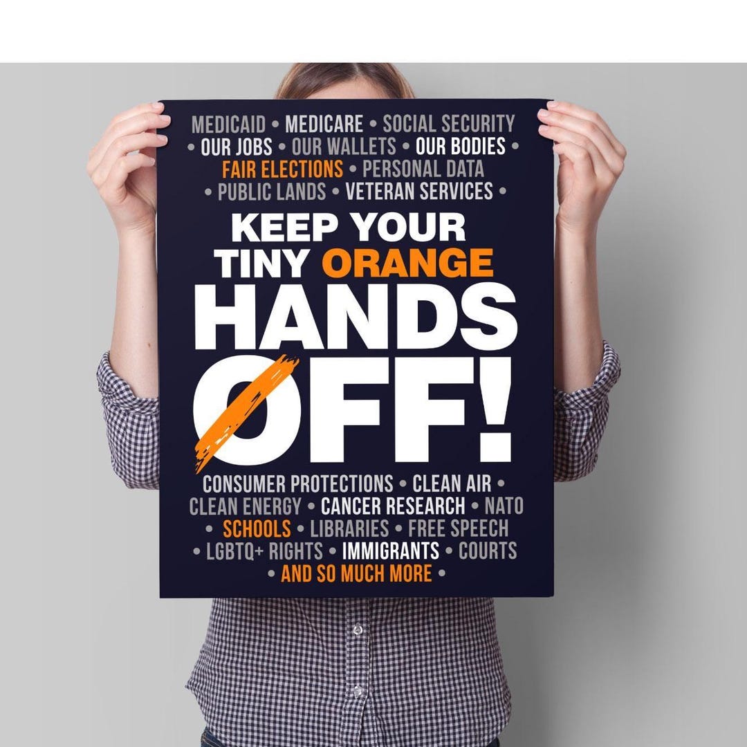 Hands off Protest Sign: Anti Trump Rally Poster (digital Download) - Etsy