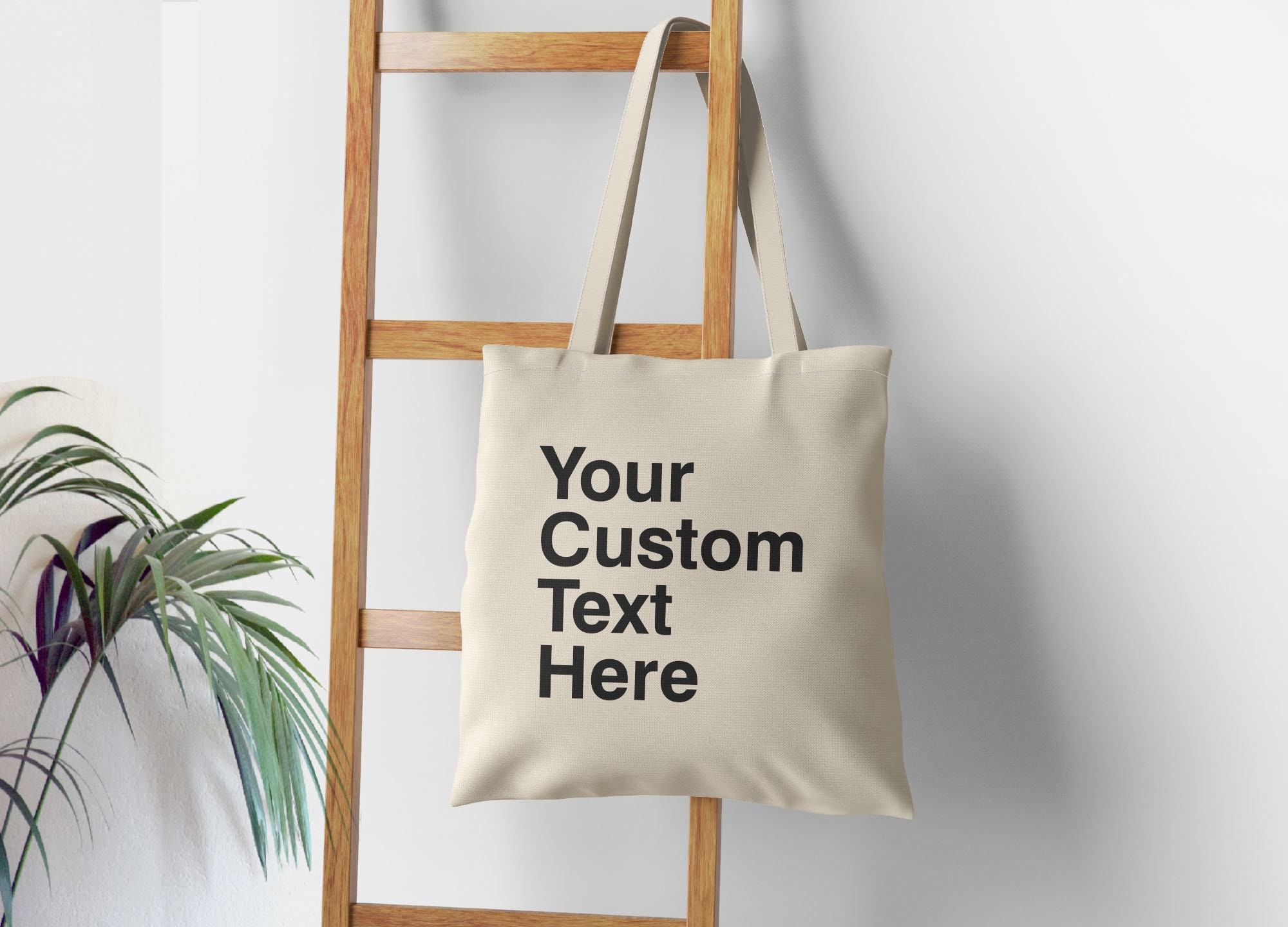 Custom Tote Bag, Canvas Personalized Tote With Custom Text, Tote Bag ...