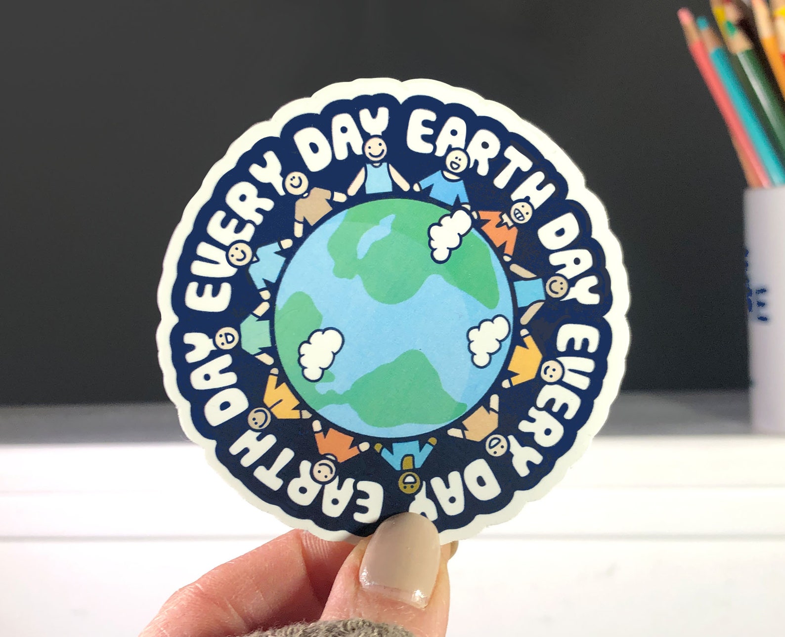 Earth Day Sticker Pack, WATERPROOF Vinyl Recycling Stickers, Cute ...