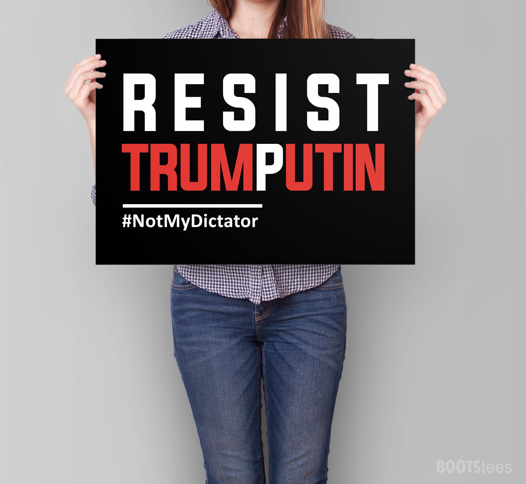 Resist Trump Putin Sign PRINTABLE, Protest Poster, Anti-trump Poster ...